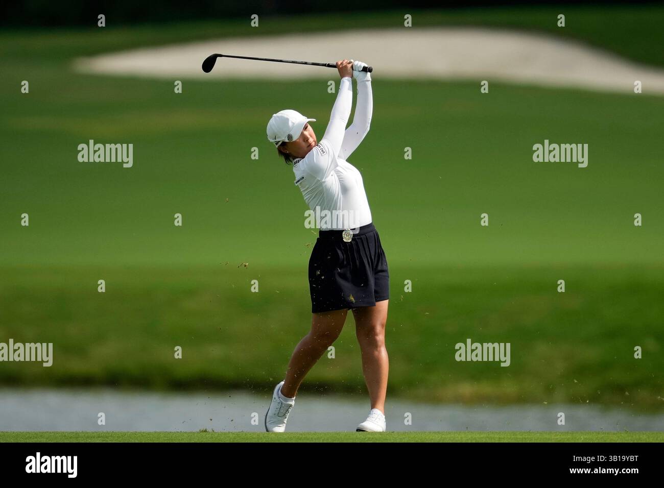 Jiwon Jeon, of South Korea, hits on the fifth hole during the second ... Jiwon Jeon, of South Korea, hits on the fifth hole during the second ...