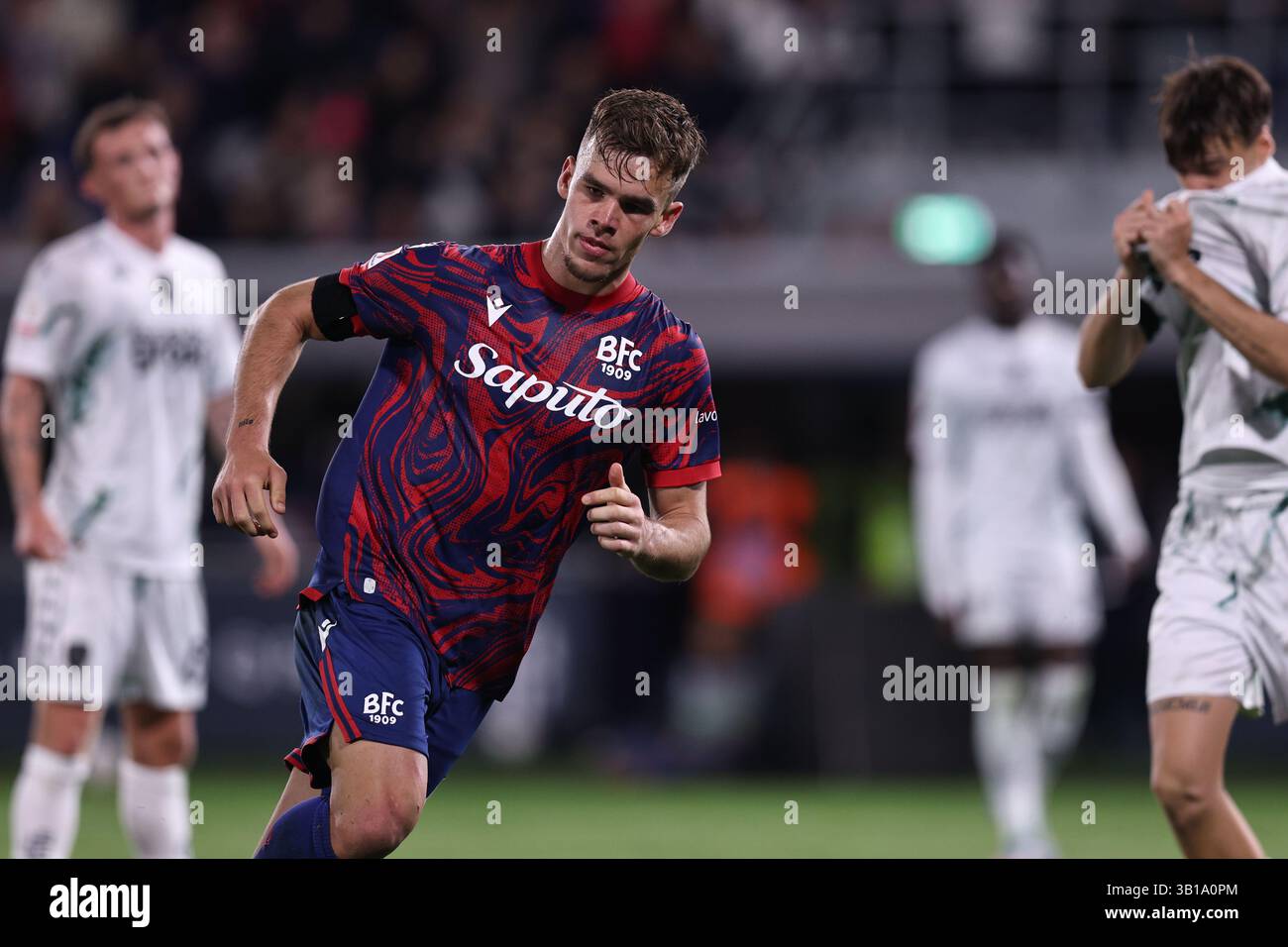 Thijs Dallinga (Bologna) ; celebrates after scoring his teamÕs second ...