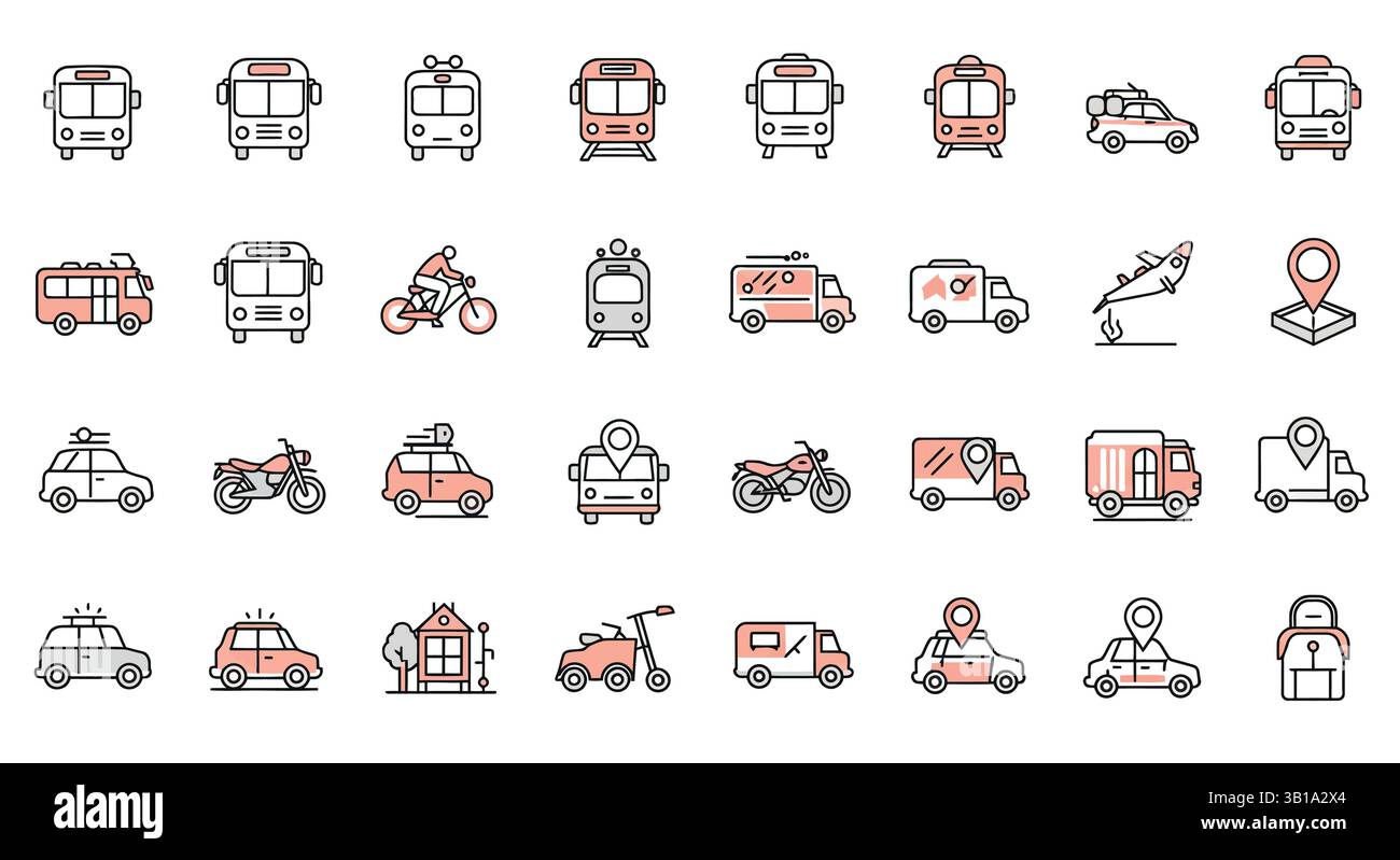 Minimalist transport symbols hi-res stock photography and images - Alamy