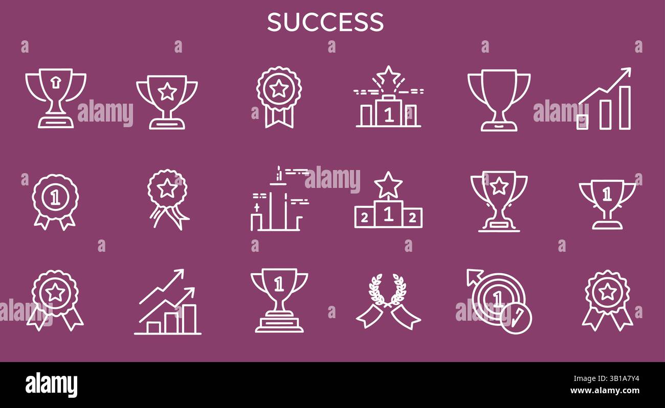 Awards & Recognition Icon Set – Achievement Symbols Collection for ...