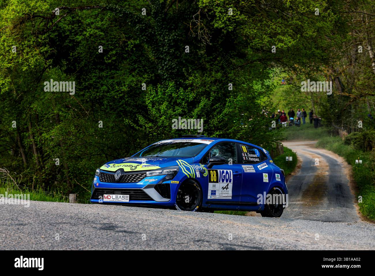 88 DUMONT Aurelien, HANQUEZ Fabien, Renault Clio Rally5, action during the Rallye Rhône ...