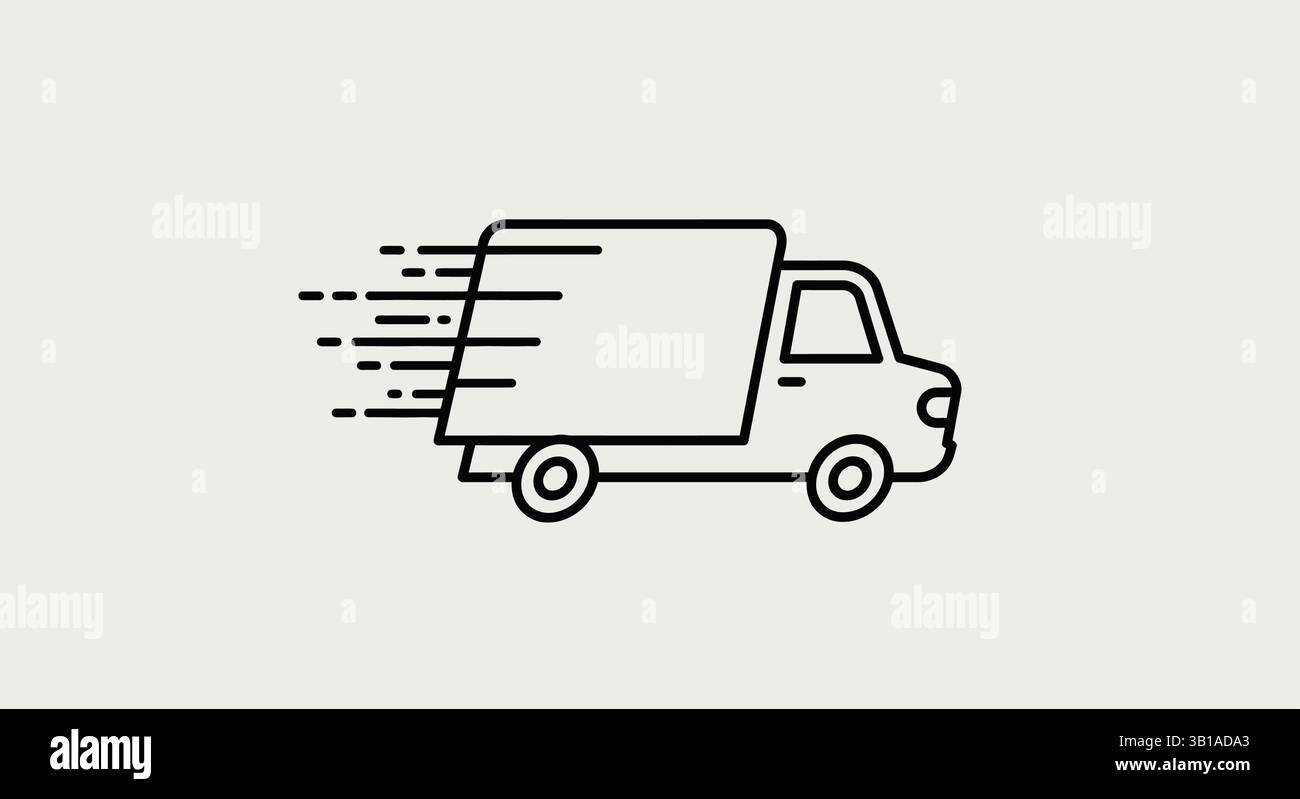 Express Delivery Truck Icon – Fast Shipping & Logistics Symbols for ...