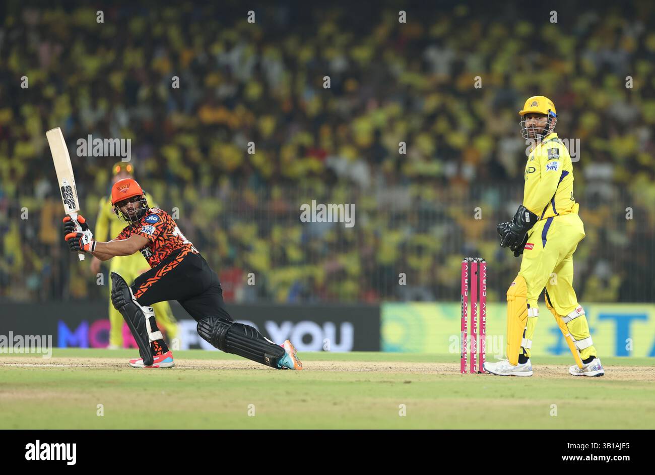 Chennai, India. 25th Apr, 2025. Cricket: IPL 2025 : Chennai Match 43: CSK vs SRH Chennai Super ...