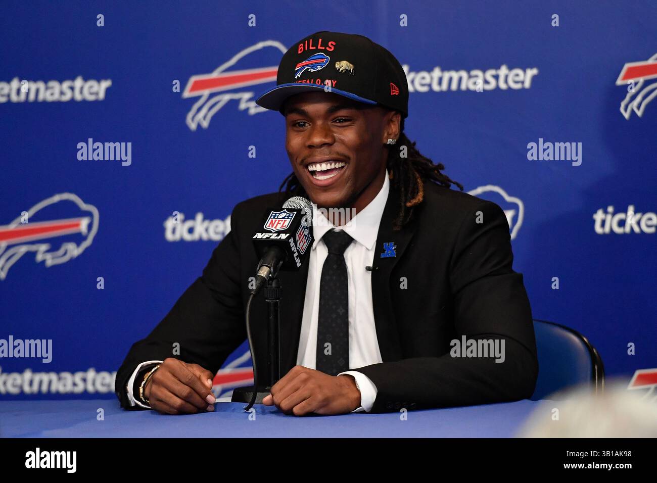 Kentucky cornerback Maxwell Hairston, the Buffalo Bills' first-round draft pick, 30th overall ...