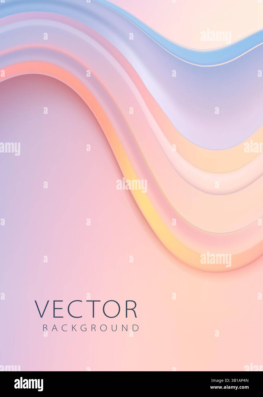 An Abstract Wave Background Illustrated in Soft Pastel Colors Ideal for ...