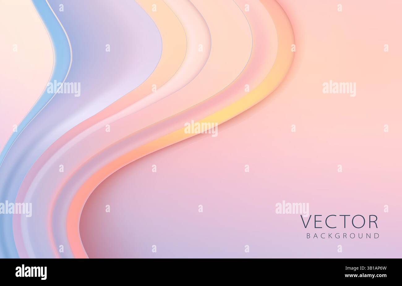 An Elegant Abstract Wave Background that features Soft Pastel Colors ...