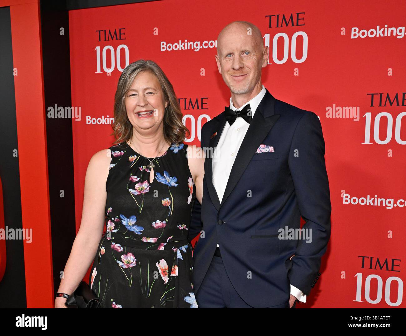 GoFundMe CEO Tim Cadogan, right, and wife Linda attend the Time100 Gala ...