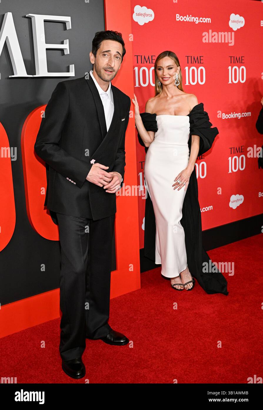 Honoree Adrien Brody, left, and Georgina Chapman attend the Time100 ...