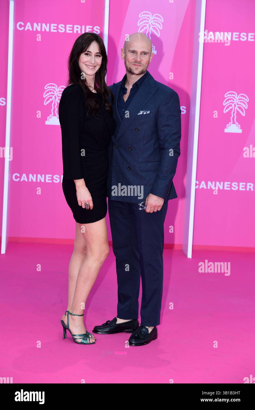 CANNES- Eleonore Bernheim, Nicolas Gob attend the Pink Carpet on Day ...