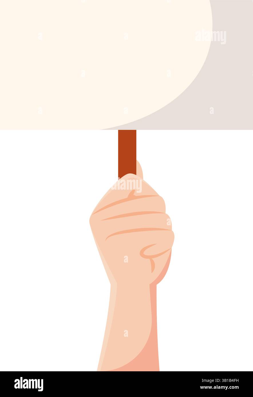 Hand holding protest sign. Vector illustration Stock Vector Image & Art ...