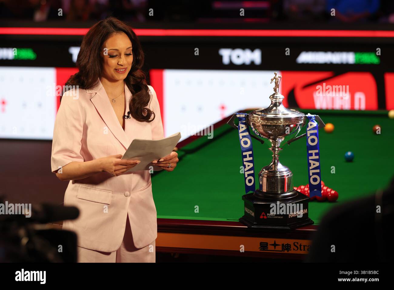Television presenter Seema Jaswal during the 2025 Halo World Snooker ...