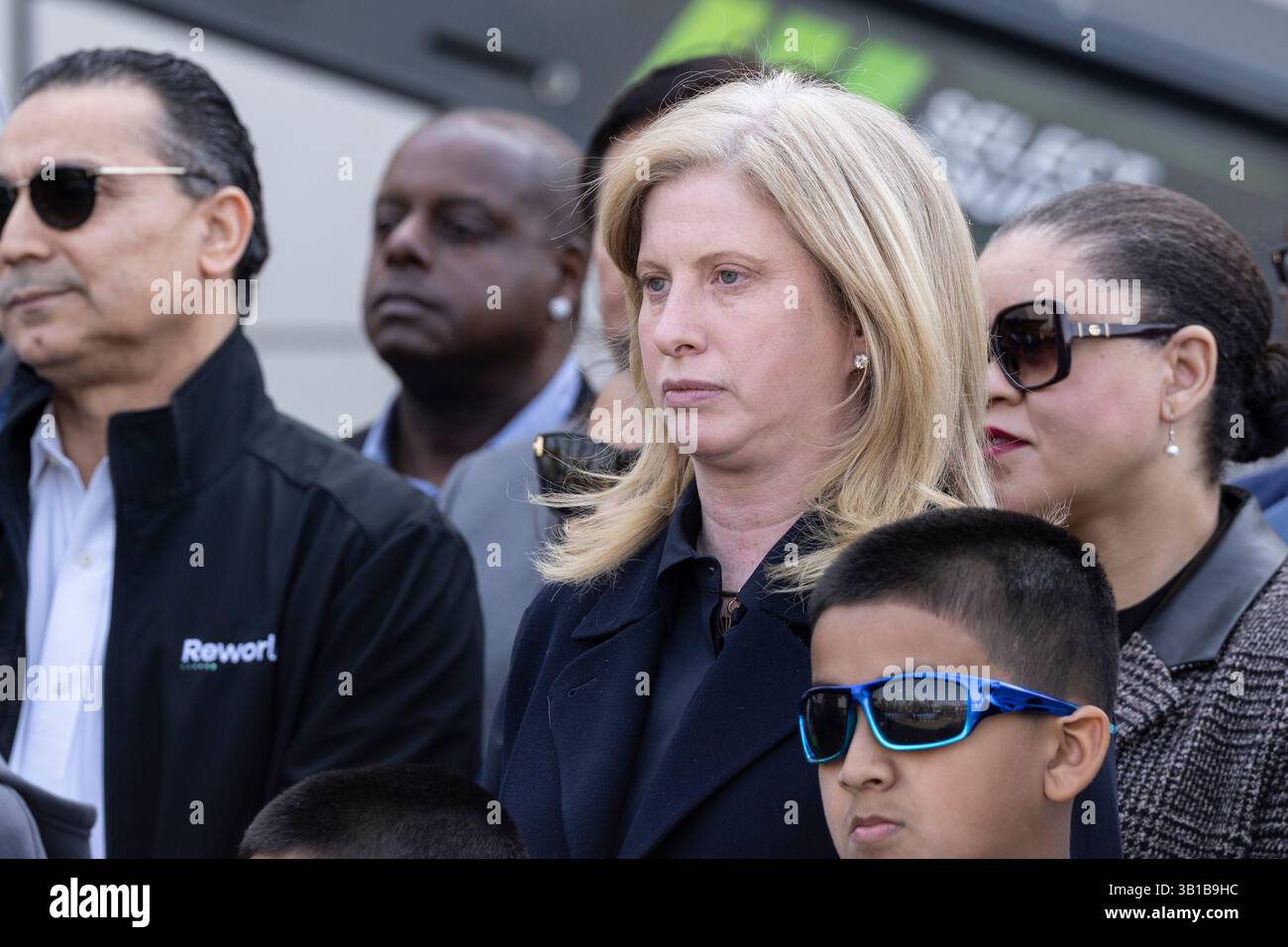 Westbury, USA. 24th Apr, 2025. Police Commissioner Jessica Tisch ...