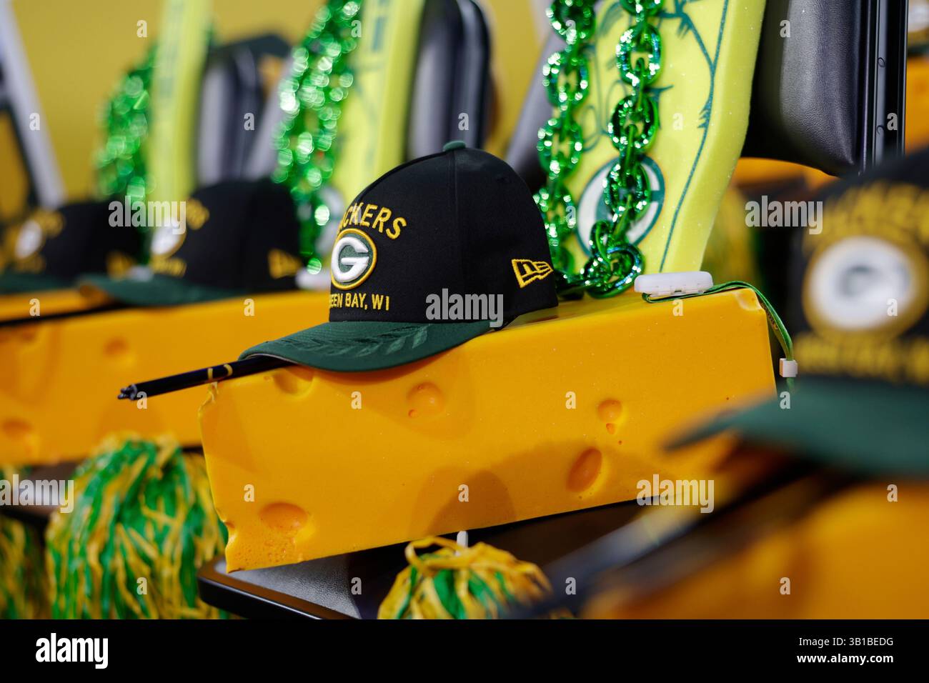 Green Bay Packers gear before the second round of the NFL football ...