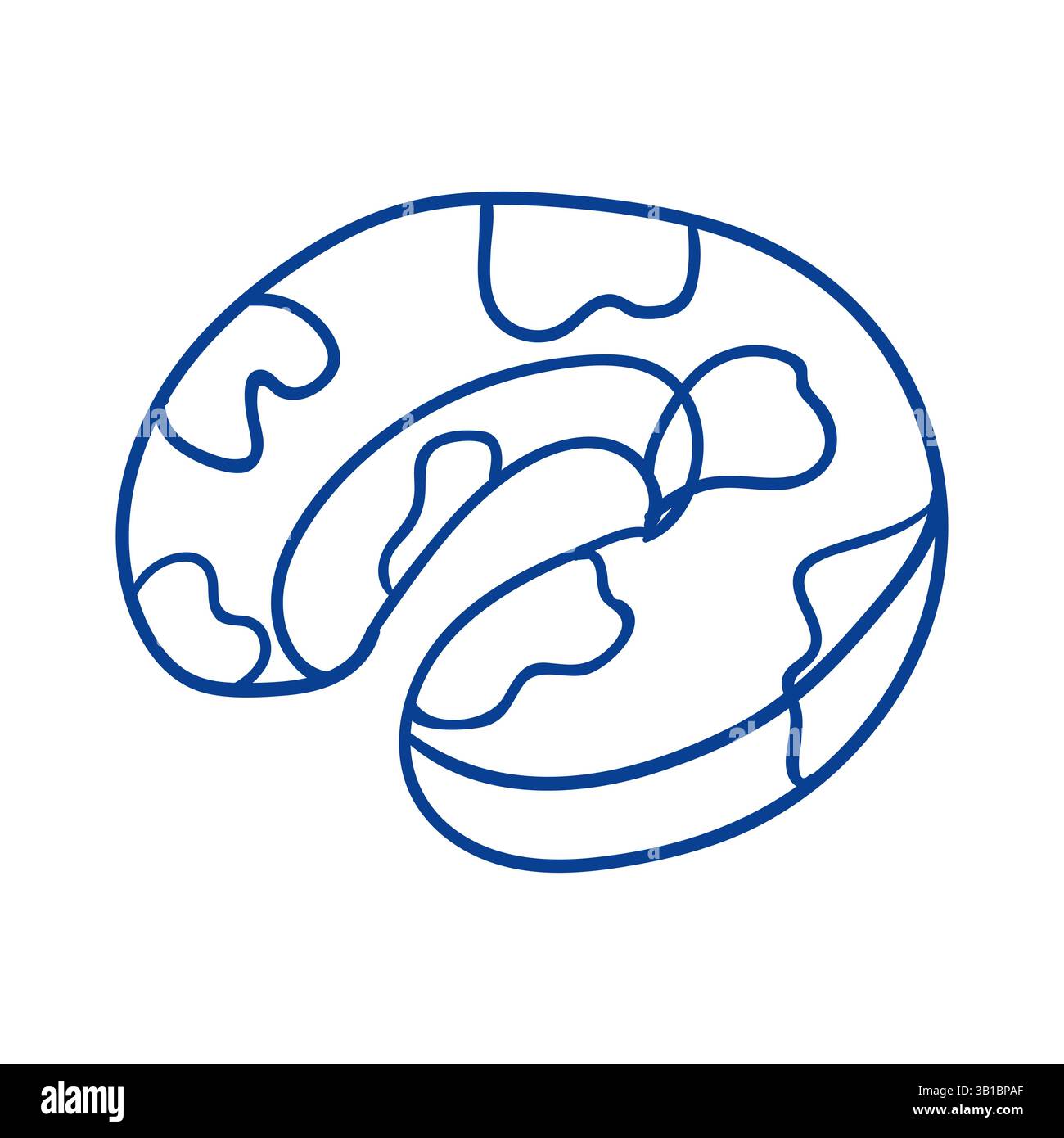 Unique abstract design of a donut shape with playful patterns and ...