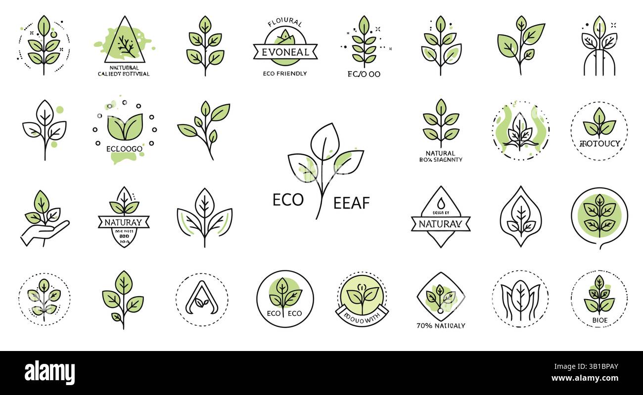 Eco-Friendly & Vegan Label Set – Sustainable Living and Natural Product ...