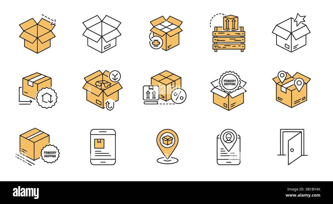 Shipping process graphics hi-res stock photography and images - Alamy