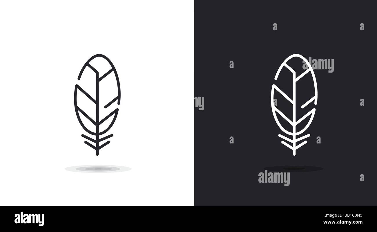 Minimalist bird feather icons hi-res stock photography and images - Alamy