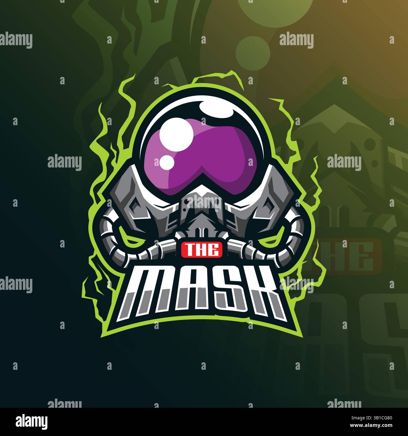 toxic mascot logo design vector with modern illustration concept style ...