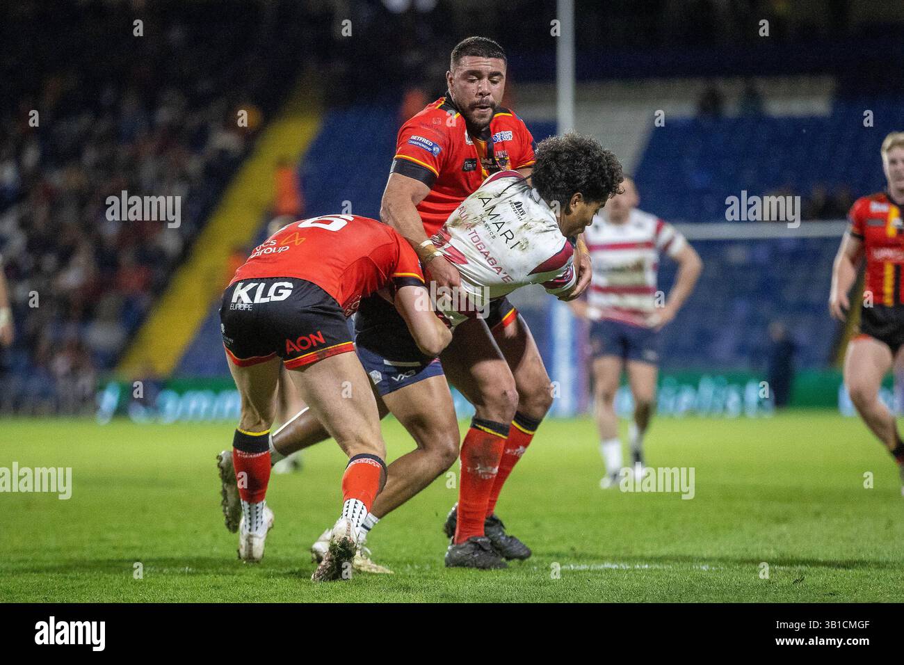 Ronan Micheal stands strong for Bradford *** during the Betfred ...