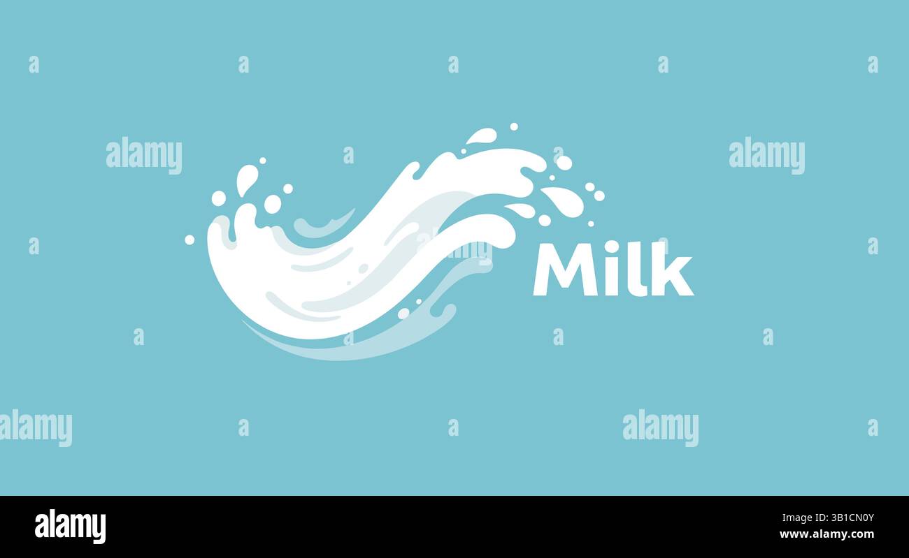 Milk Splash Essence – Pure Dairy Flow Icon Set for Fresh Milk, Liquid ...