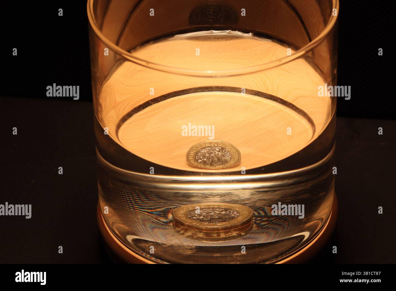 A demonstration of magnification and refraction—light bending through ...