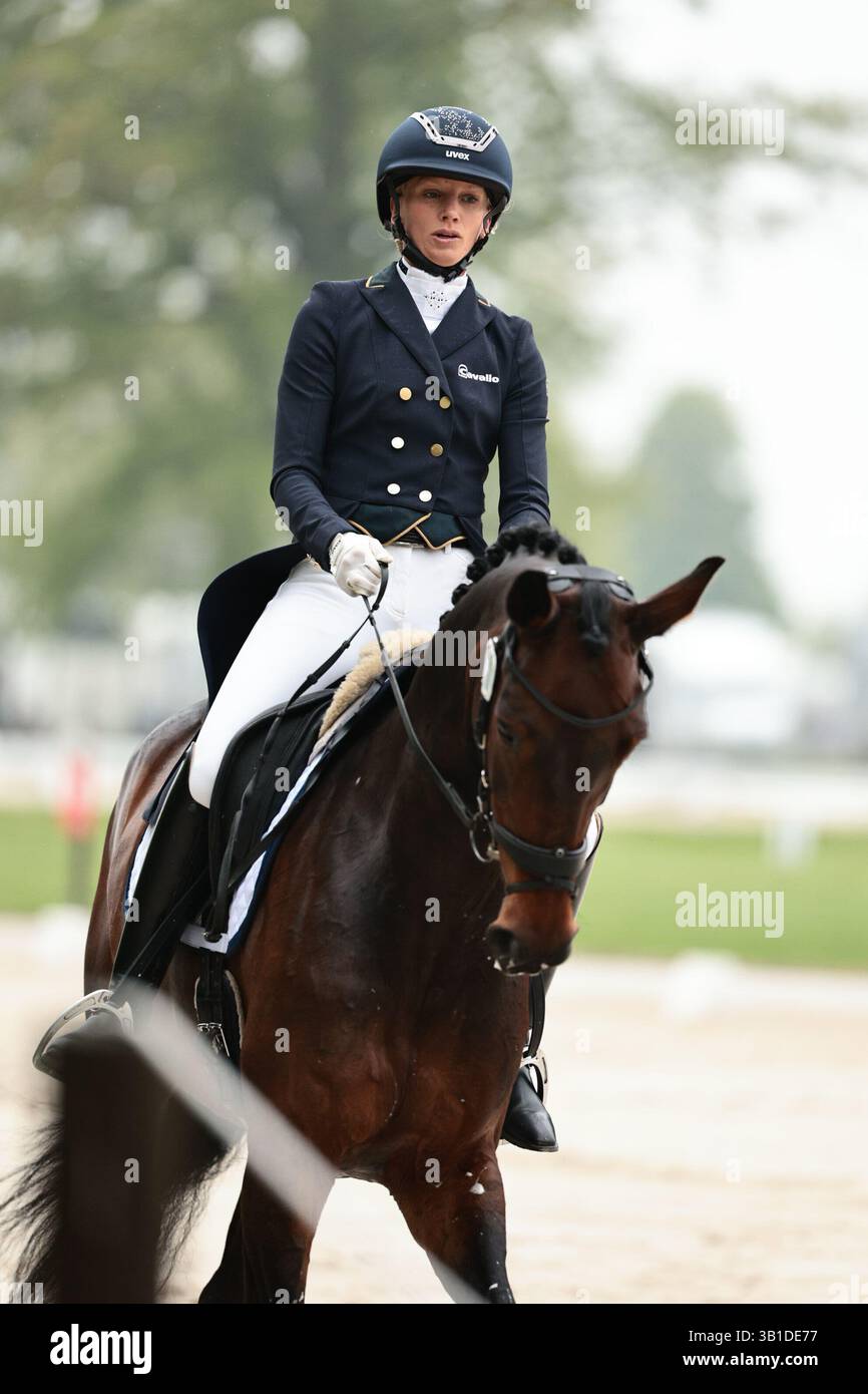 Anna Siemer of Germany with Grazia K during the CCI3*-S dressage at the ...