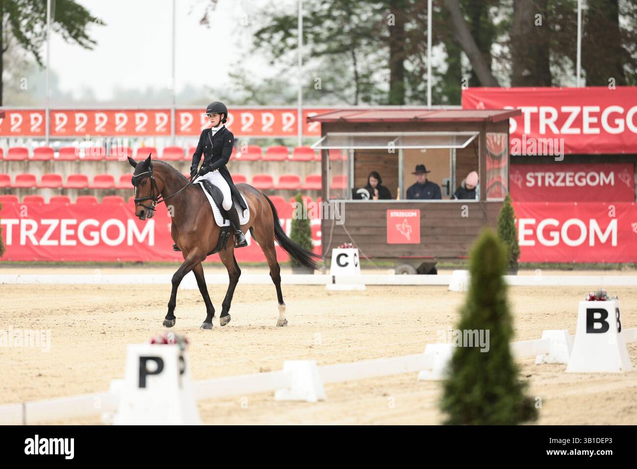 Verane Nicaud of France with Baron d'Etat during the CCI4*-S dressage ...