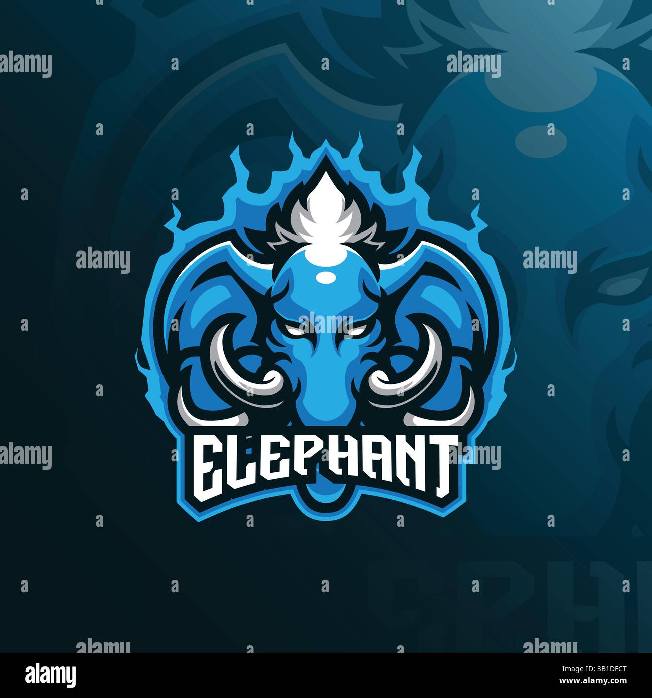 elephant mascot logo design with modern illustration concept style for ...