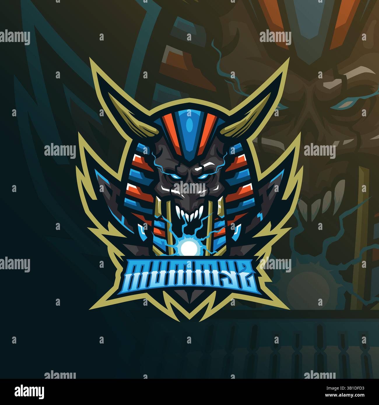 mummy mascot logo design vector with modern illustration concept style ...