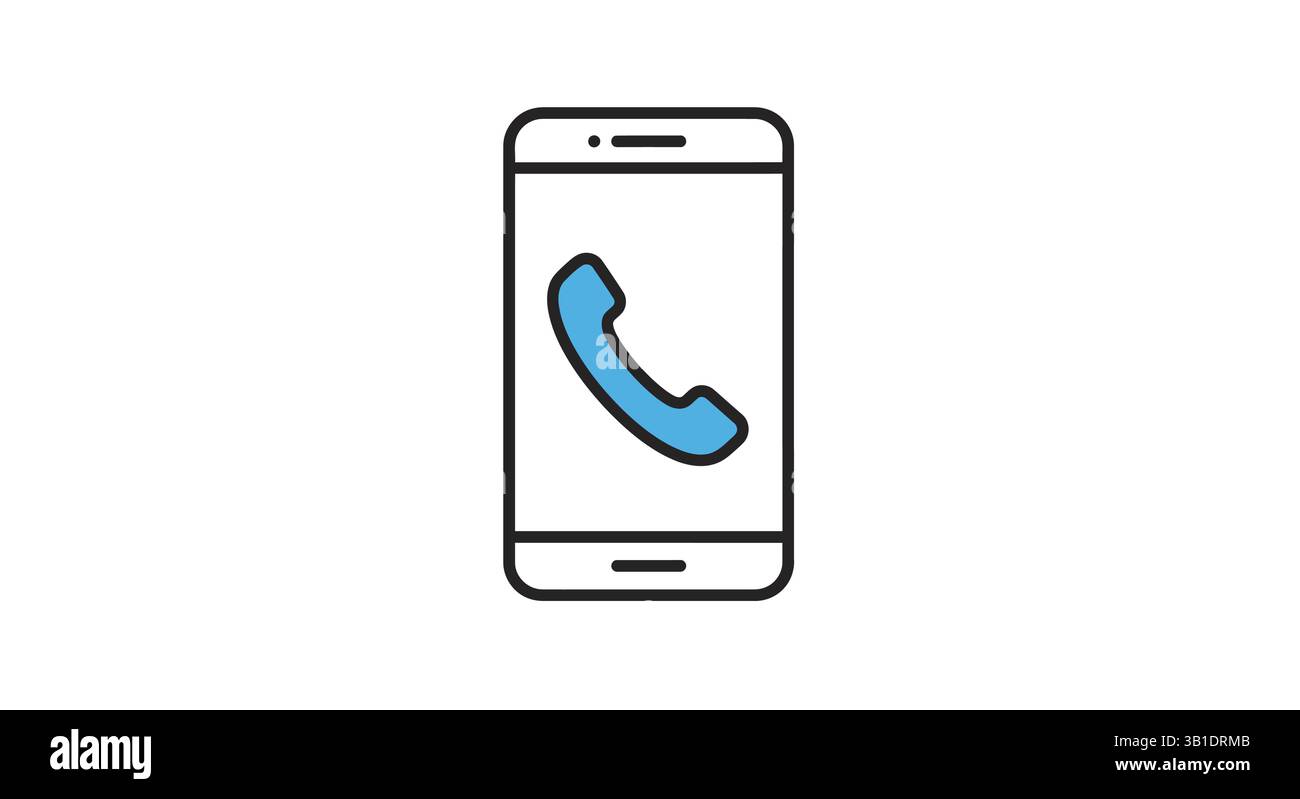 Smartphone Call Icon – Mobile Communication Symbol for Mobile Phone ...