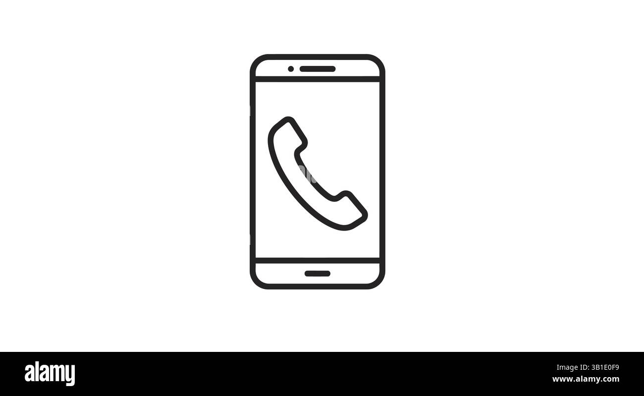 Smartphone Call Icon – Mobile Communication Symbol for Mobile Phone ...