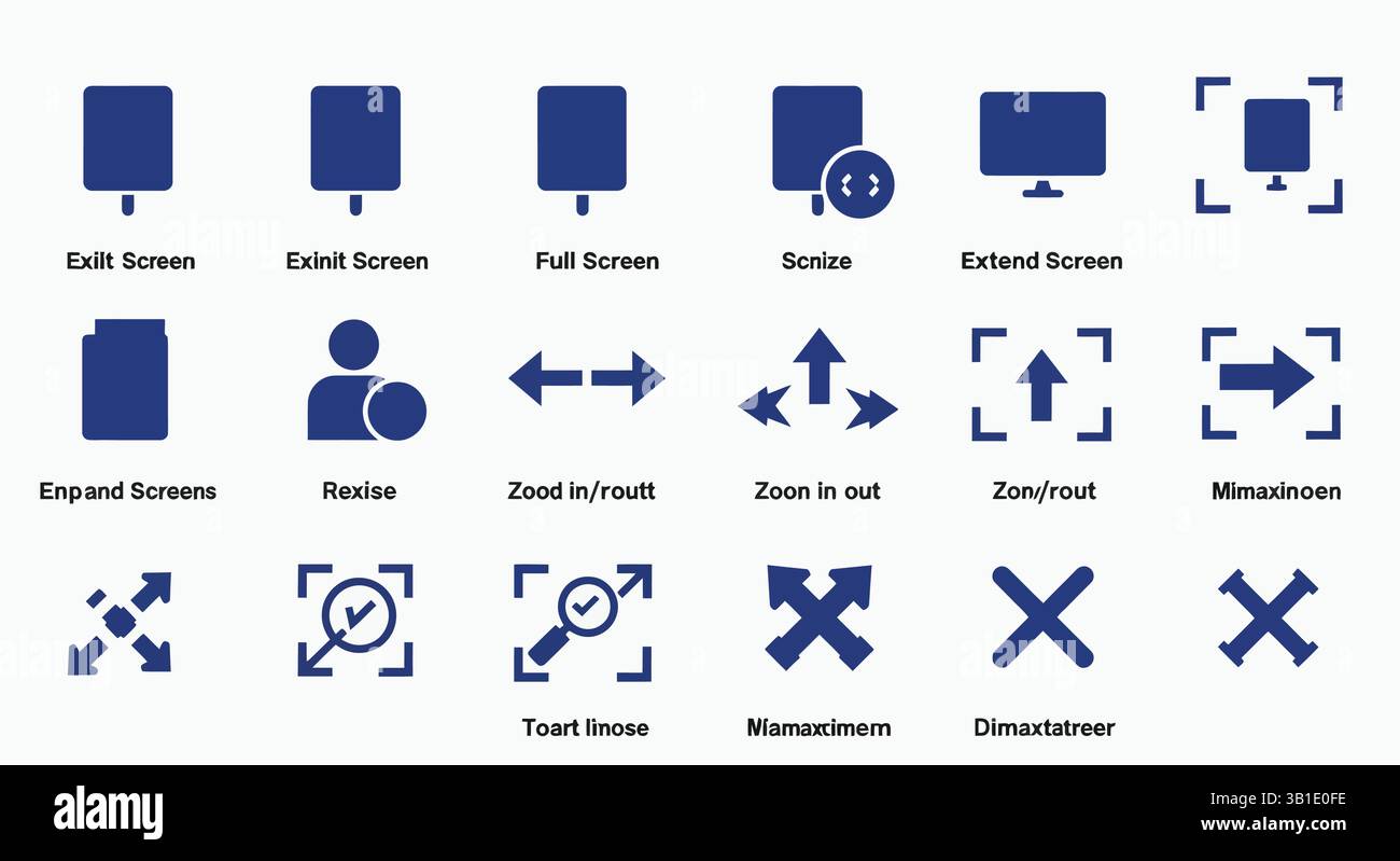 Digital resize symbols hi-res stock photography and images - Alamy