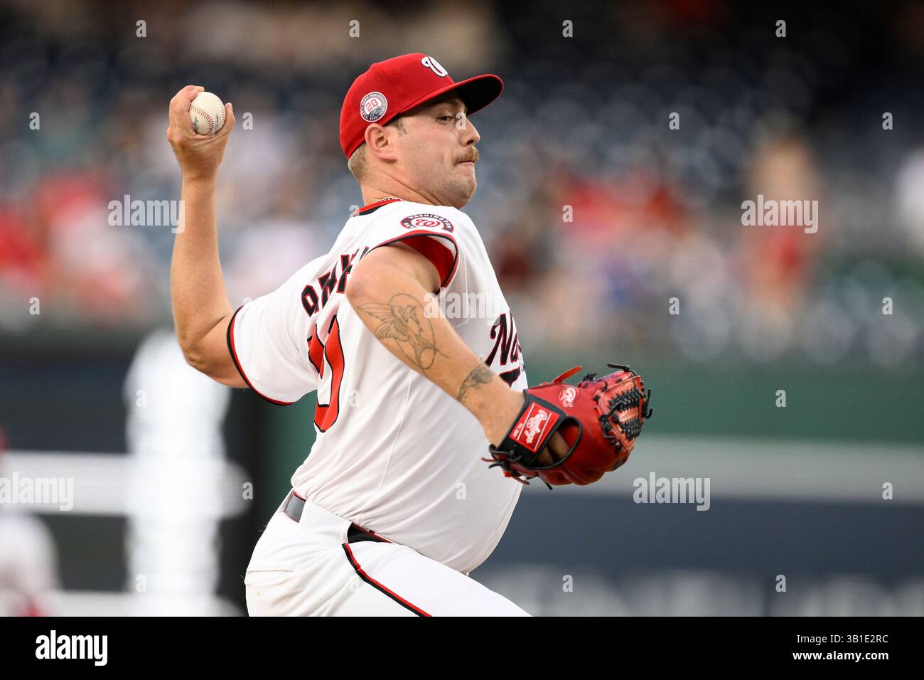 Washington Nationals starting pitcher Mitchell Parker in action during ...