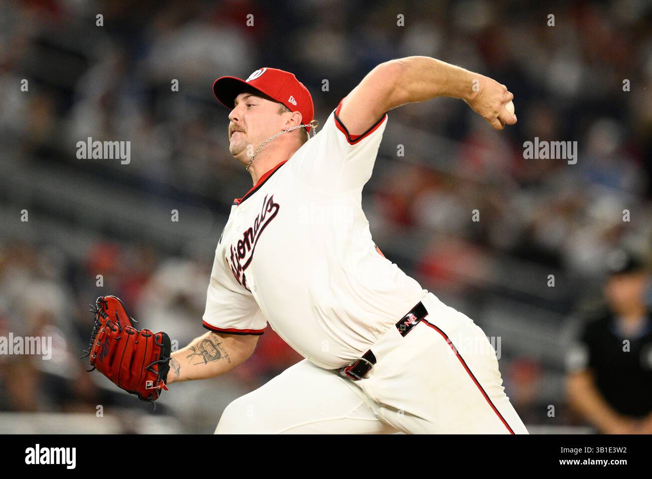 Washington Nationals starting pitcher Mitchell Parker (70) in action ...