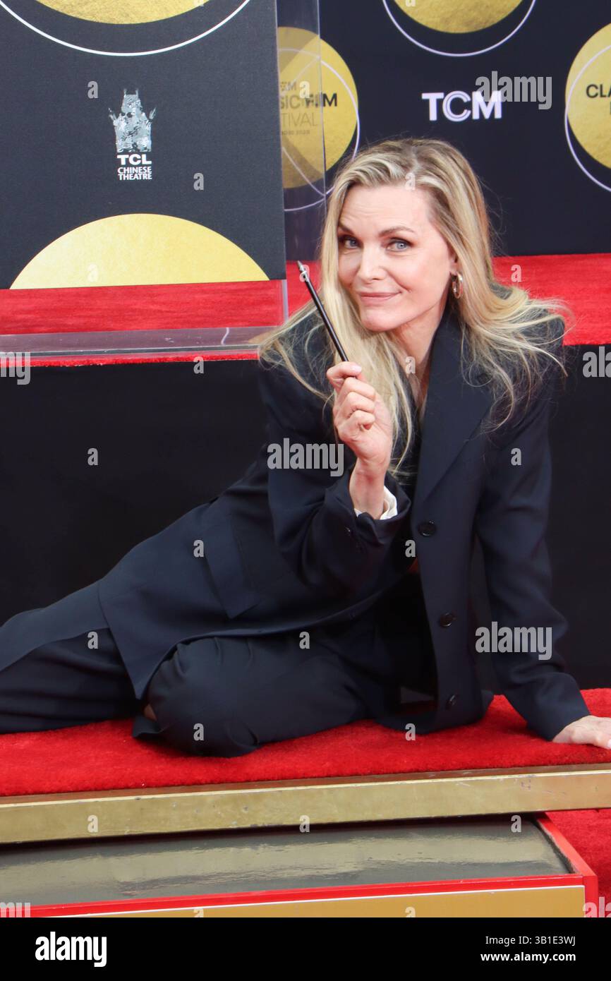 Michelle Pfeiffer 04/25/2025 The Hand and Footprint Ceremony honoring ...