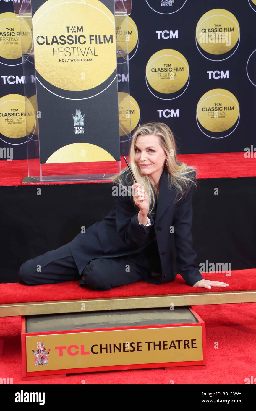 Michelle Pfeiffer 04/25/2025 The Hand and Footprint Ceremony honoring ...