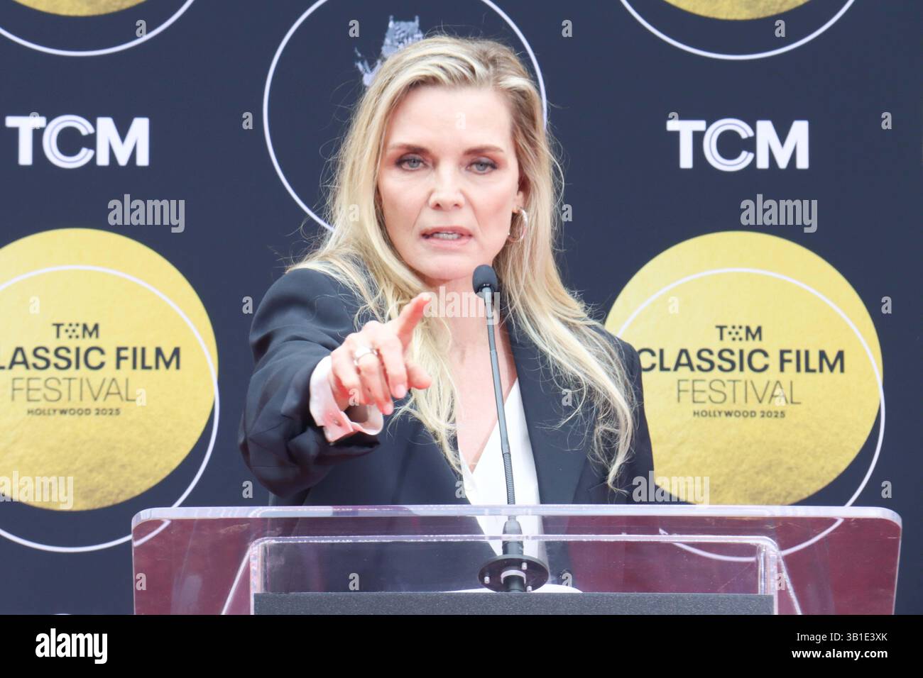 Michelle Pfeiffer 04/25/2025 The Hand and Footprint Ceremony honoring ...