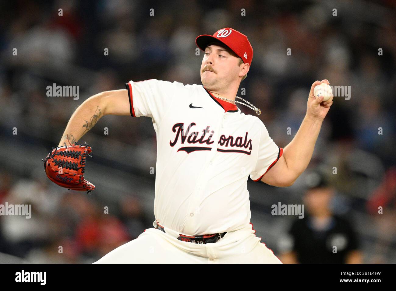 Washington Nationals starting pitcher Mitchell Parker (70) in action ...