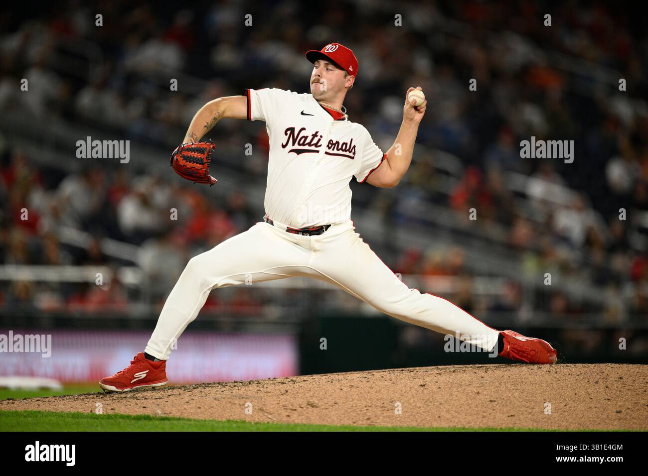Washington Nationals starting pitcher Mitchell Parker (70) in action ...
