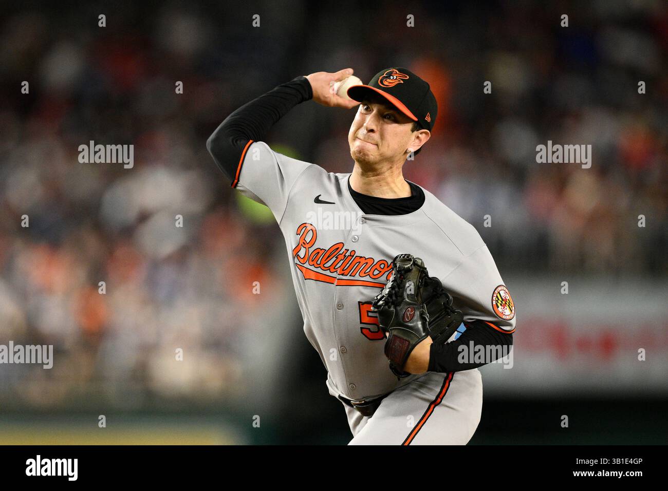 Baltimore Orioles relief pitcher Matt Bowman (51) in action during a ...