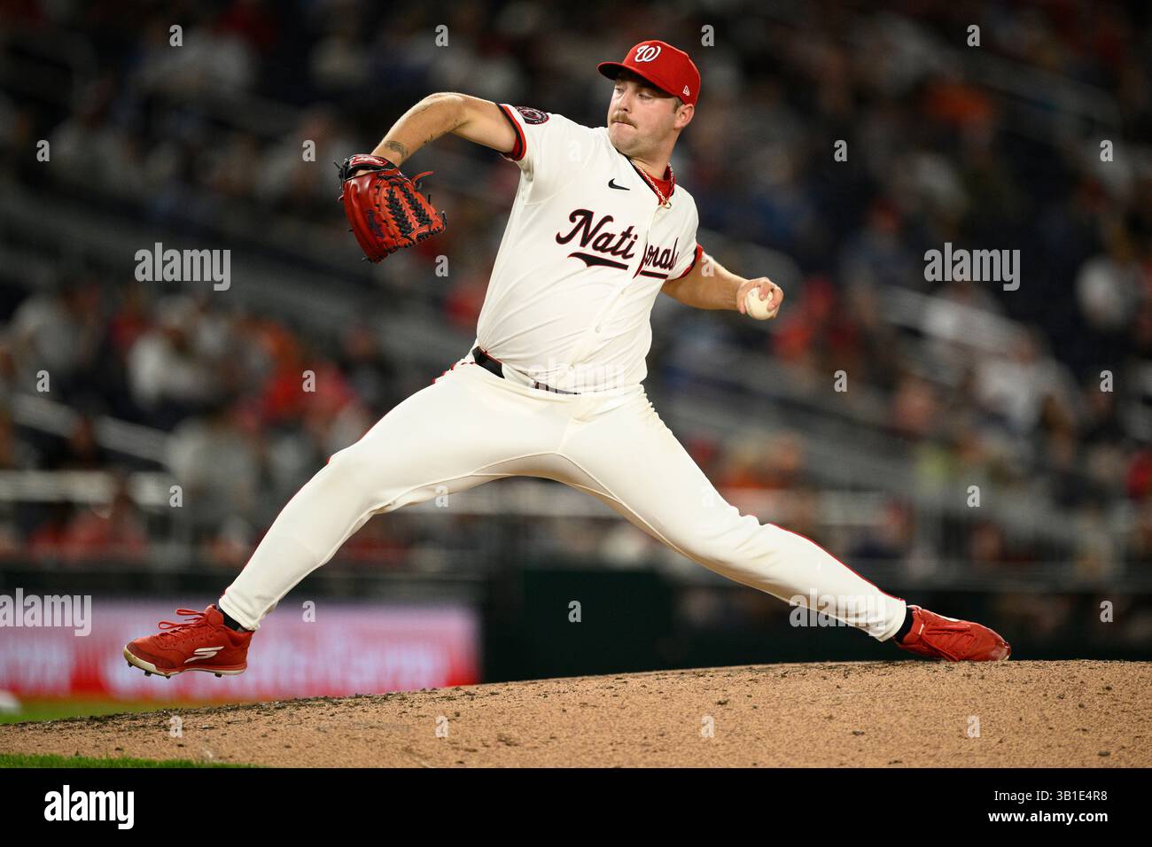 Washington Nationals starting pitcher Mitchell Parker (70) in action ...