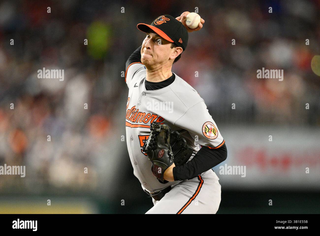 Baltimore Orioles relief pitcher Matt Bowman (51) in action during a ...