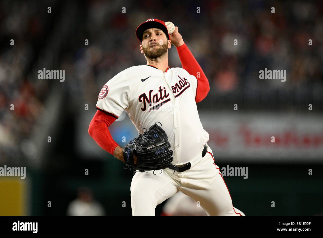 Washington Nationals relief pitcher Colin Poche (41) in action during a ...