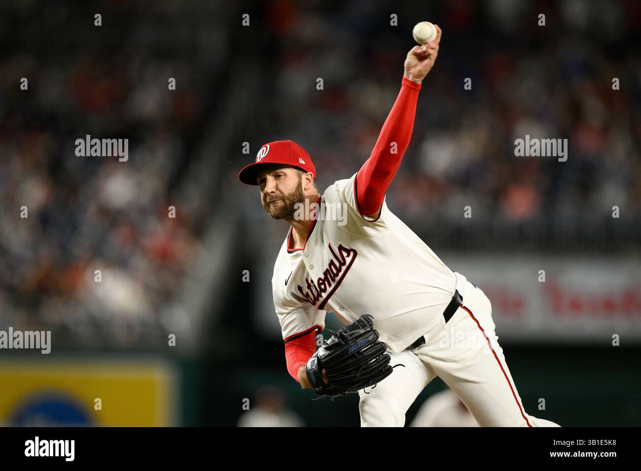 Washington Nationals relief pitcher Colin Poche (41) in action during a ...