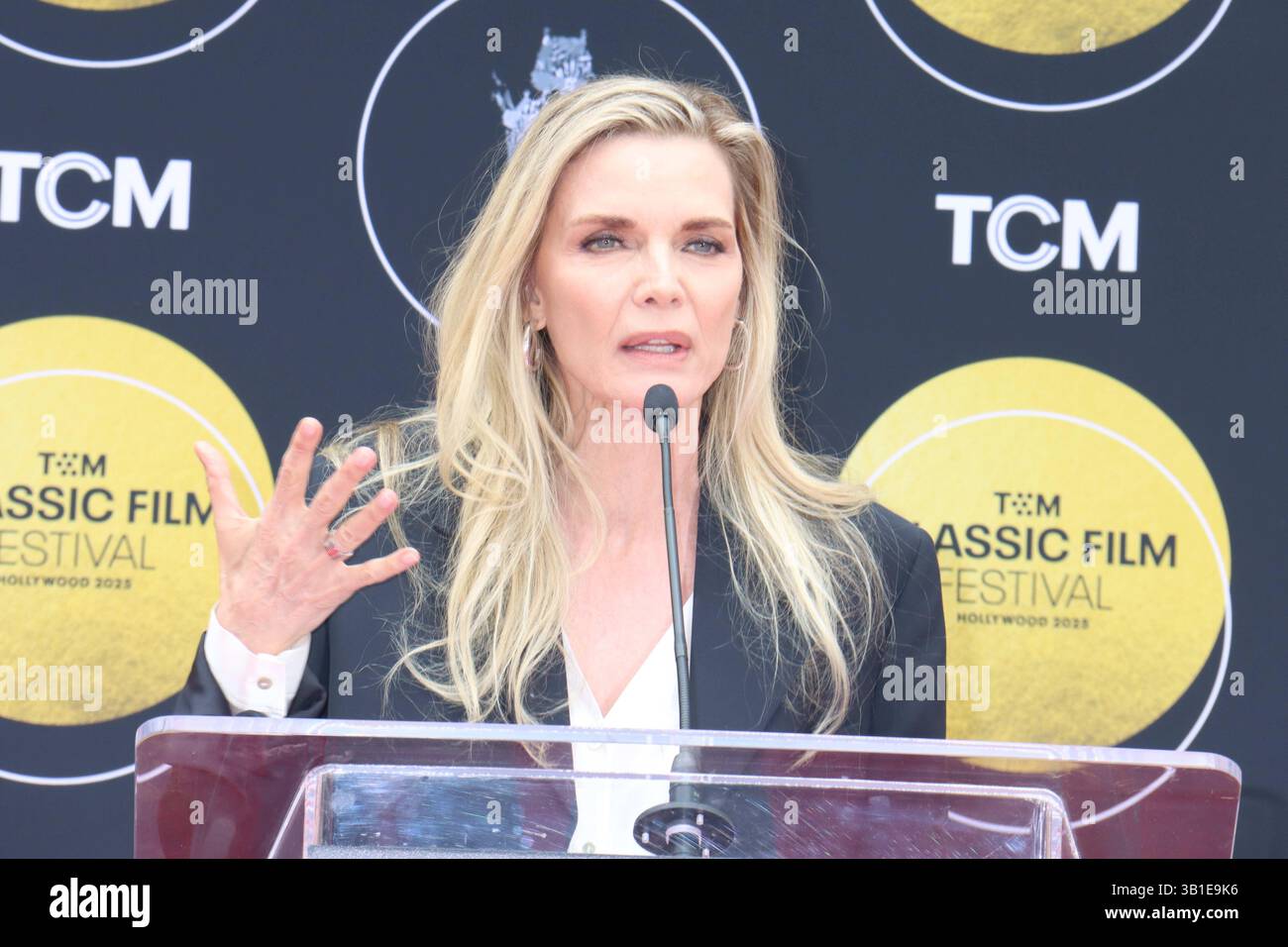 Michelle Pfeiffer 04/25/2025 The Hand and Footprint Ceremony honoring ...