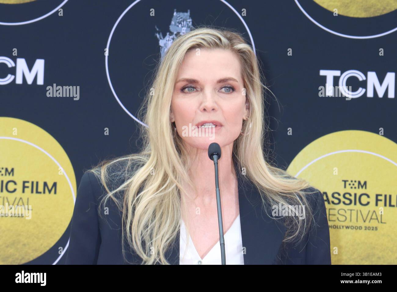 Michelle Pfeiffer 04/25/2025 The Hand and Footprint Ceremony honoring ...