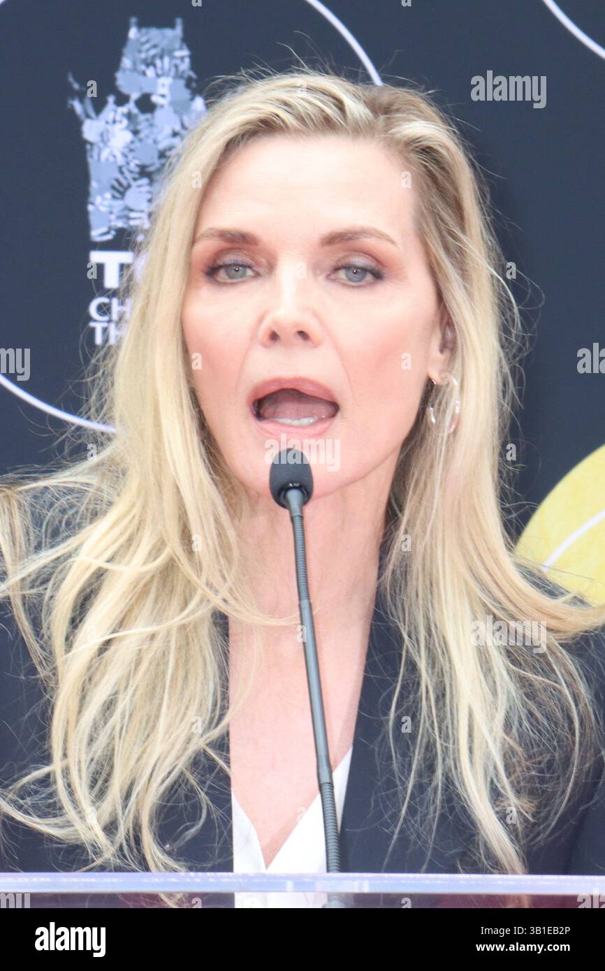 Michelle Pfeiffer 04/25/2025 The Hand and Footprint Ceremony honoring ...