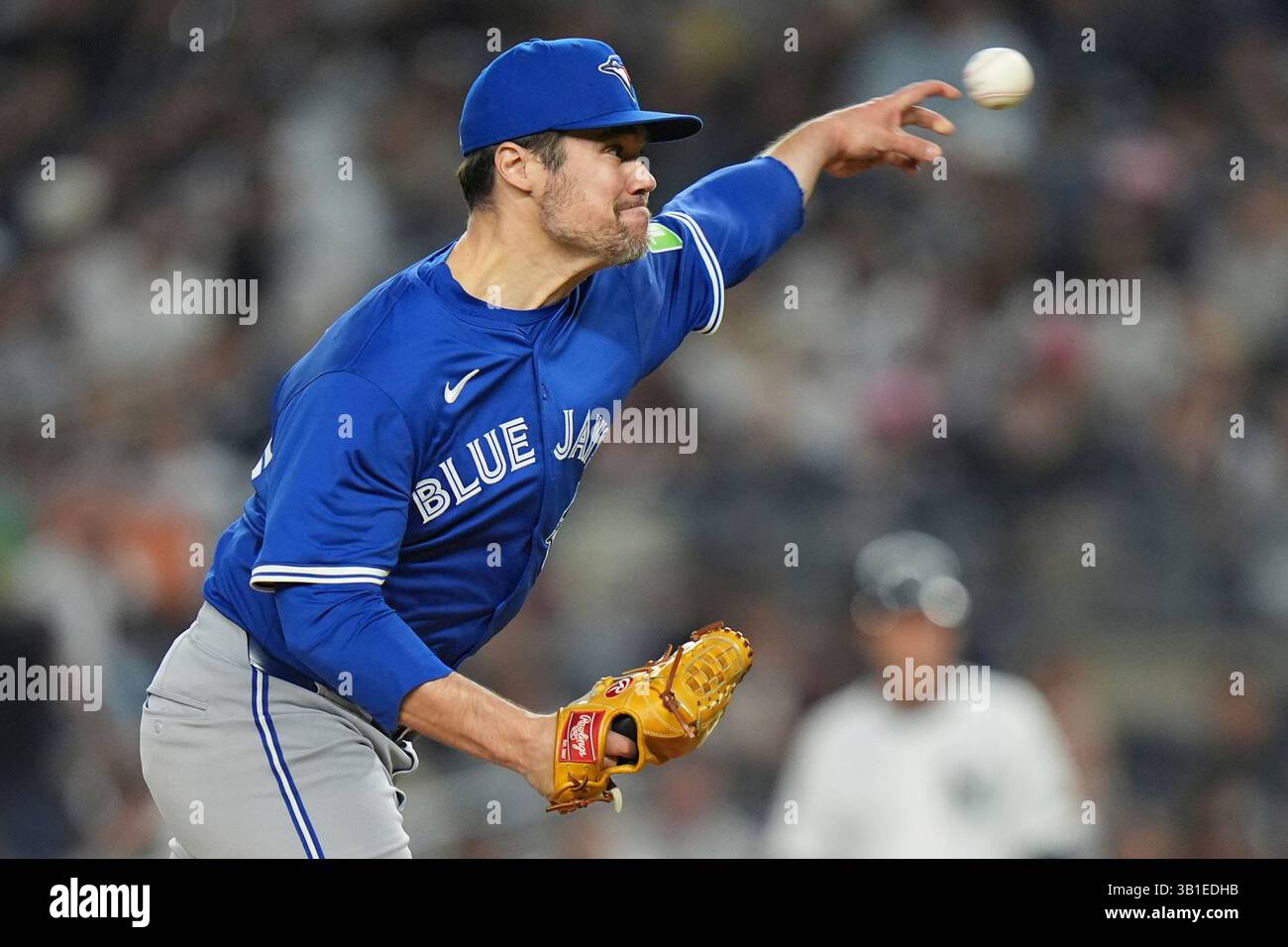Toronto Blue Jays' Brendon Little pitches during the sixth inning of a ...
