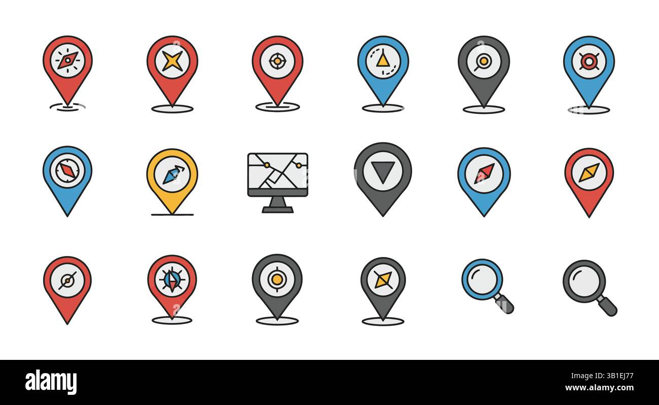 Waypoints gps Stock Vector Images - Alamy