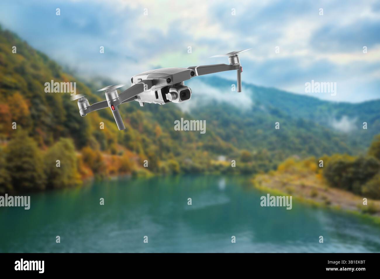 Aerial view flight camera over hi-res stock photography and images - Alamy
